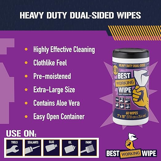 Heavy-Duty Disposable Industrial Work Cleaning Wipes with Dots for ...